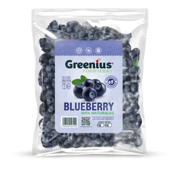 Arándano Azul Congelado | IQF | Blueberry | Greenius® | Pack 1KG ...