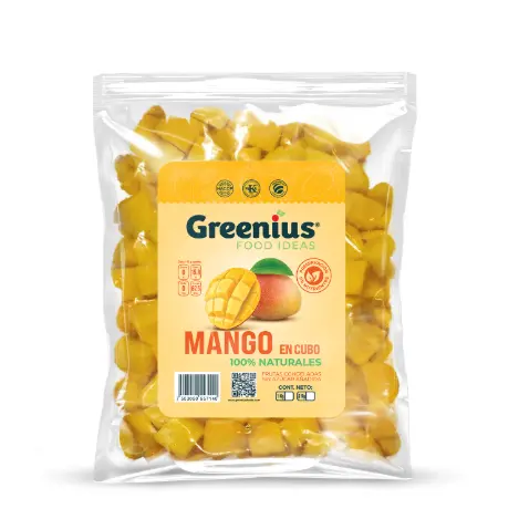 Mango Congelado | IQF | P. Cubo | Greenius® | Pack 1KG | Disfruta™ Shop